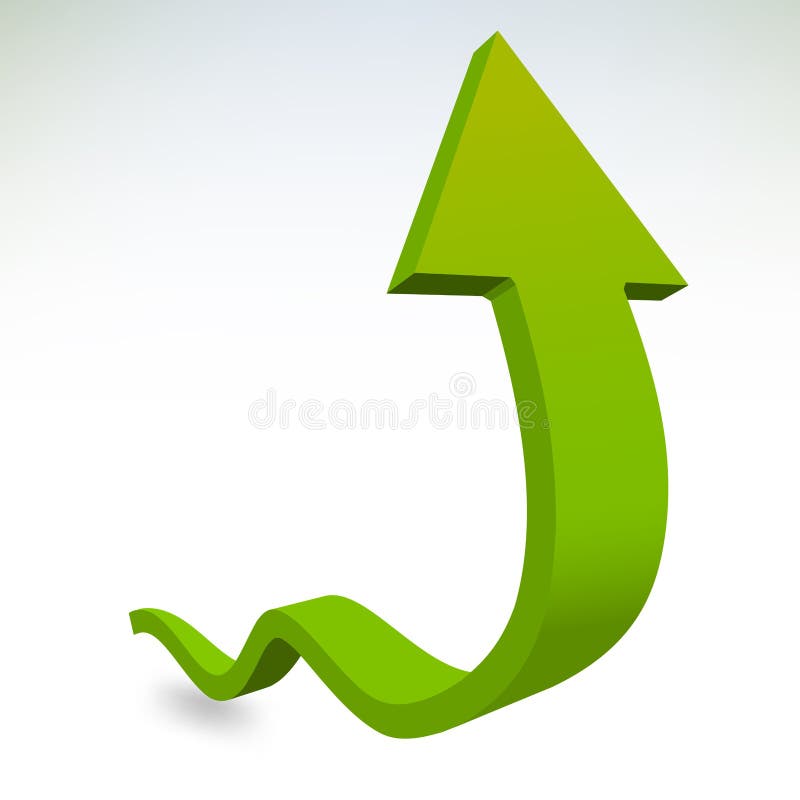 Seta Verde De Renderização Do Vetor 3d Ilustração do Vetor - Ilustração ...