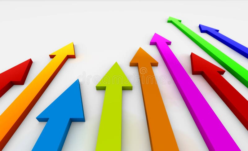 Setas coloridas ilustração stock. Ilustração de setas - 8754788