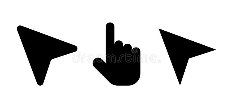 3 Setas 3 Setas Do Cursor Grupo De Setas Do Vetor Do Cursor Ilustração ...