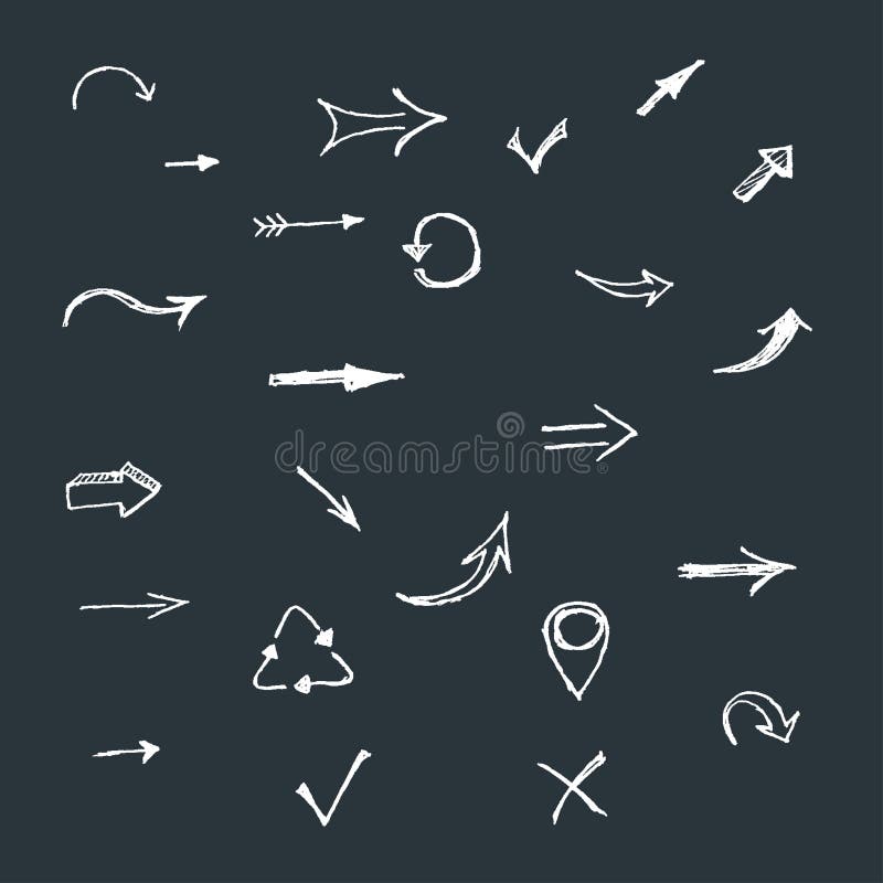 Setas do desenho ilustração do vetor. Ilustração de indicador - 43359442