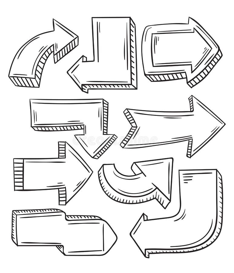 Setas Dos Desenhos Animados Ilustração do Vetor - Ilustração de ...