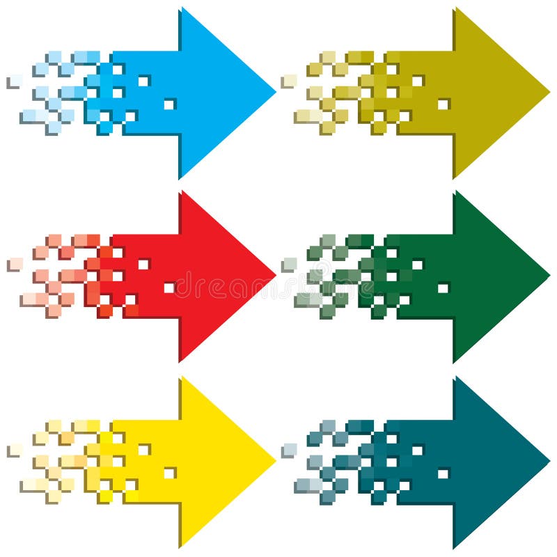 Setas Multi-coloridas a Indicar. Ilustração do Vetor - Ilustração de ...
