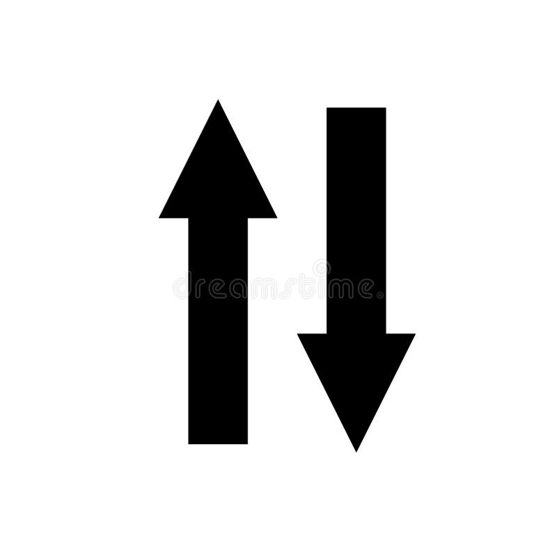 ícone De Setas Para Cima E Para Baixo Ou Símbolo Isolado Em Fundo ...
