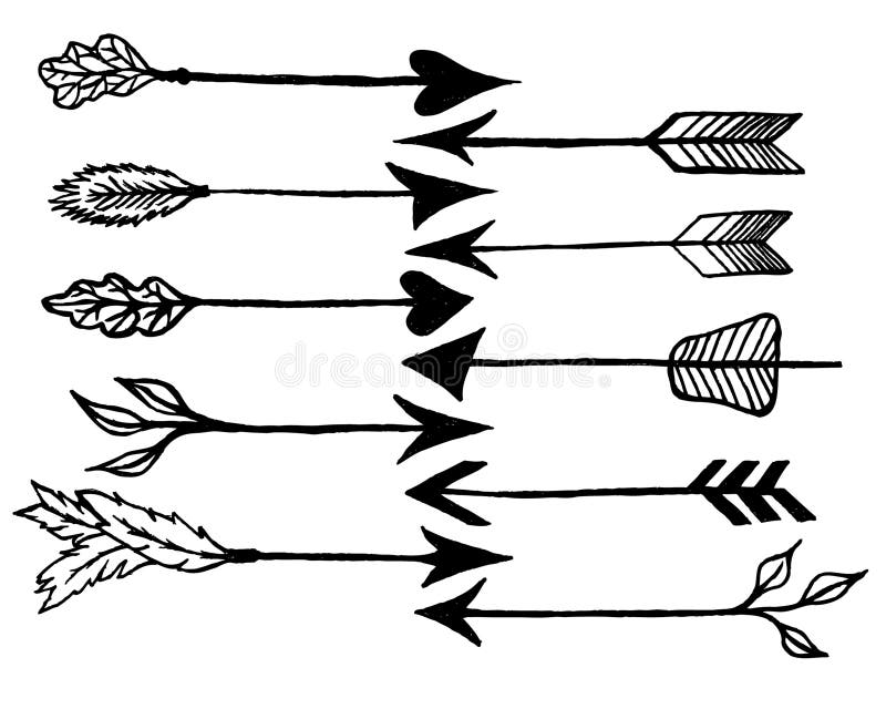 Setas rústicas ilustração do vetor. Ilustração de seta - 59302740