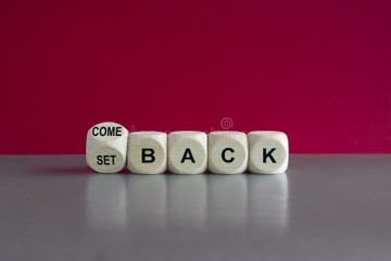 Setback or Comeback Symbol. Turned a Cube and Changes the Expression ...