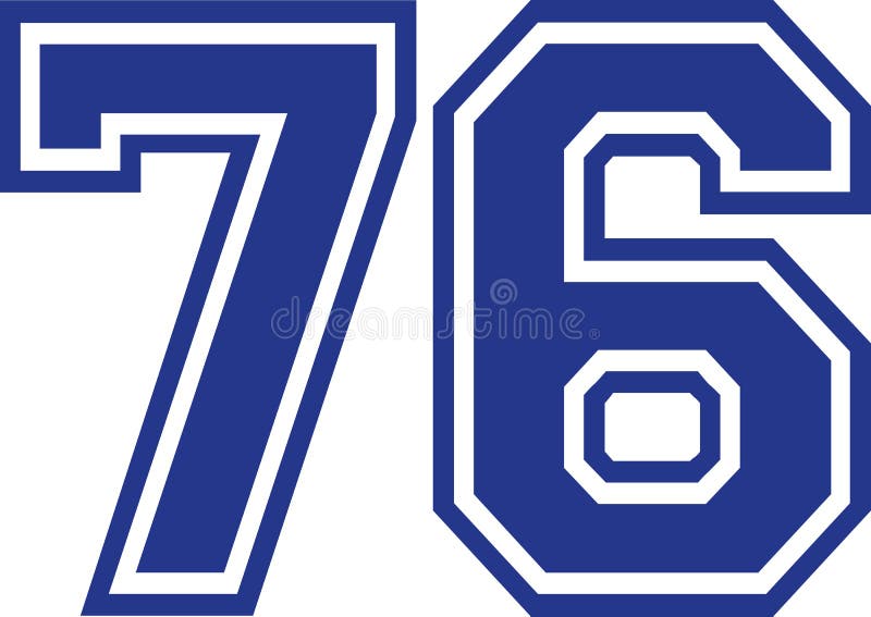 Setenta Y Seis Universidades Número 76 Stock de ilustración ...