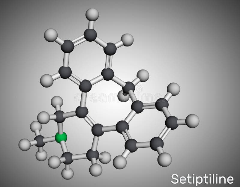 Setiptiline Molecule. it is Tetracyclic Antidepressant TeCA Stock ...