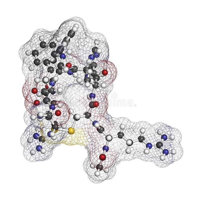 Setmelanotide Drug Molecule (MC4 Receptor Agonist). 3D Rendering Stock ...