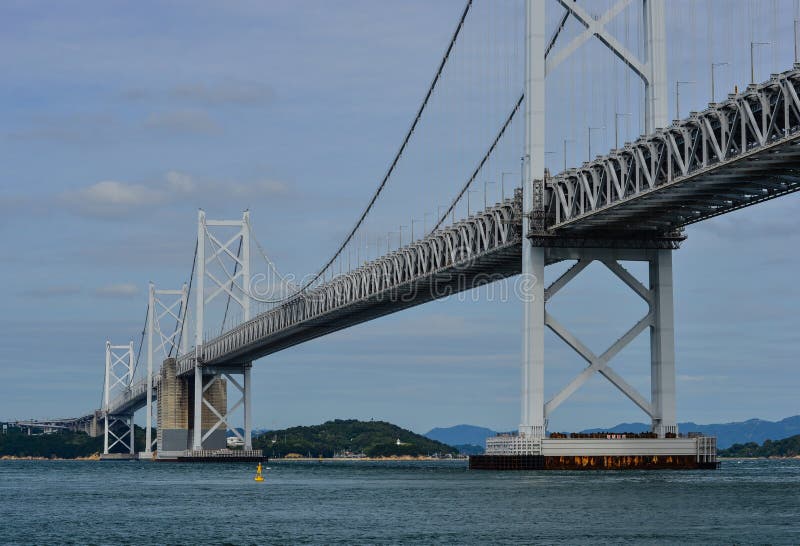 Seto Ohashi Bridge in Okayama, Japan Stockfoto - Bild von brücke, perle ...