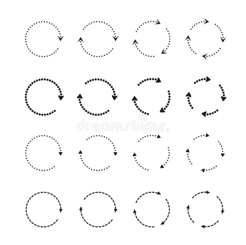 Silhouette Arrowhead in Shape Circle with Arrows Inside Stock Vector ...