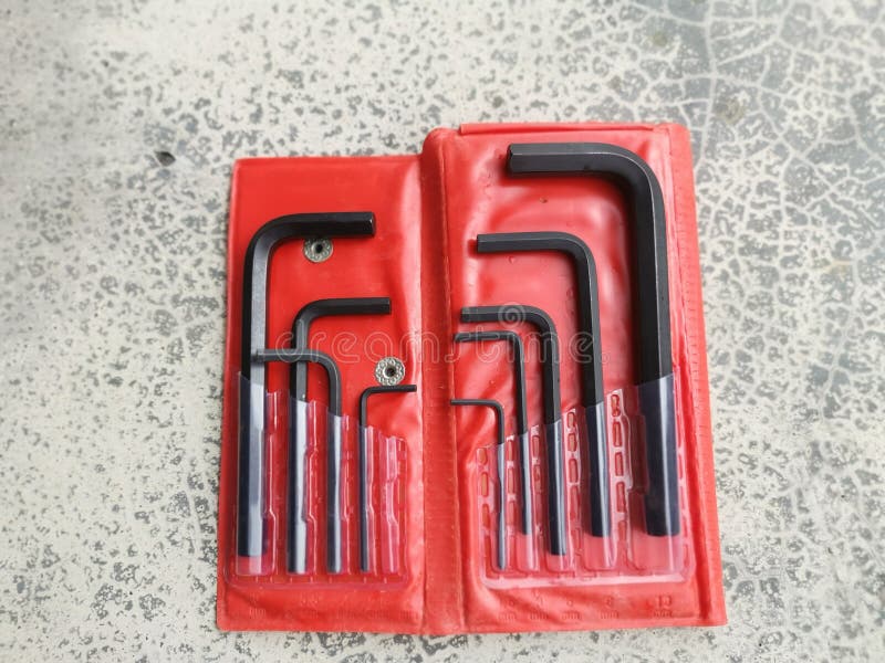 A Sets of Different Sizes Allen Key. Stock Photo - Image of ...