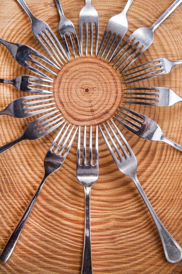 Sets of forks stock image. Image of pine, series, fork - 47221419