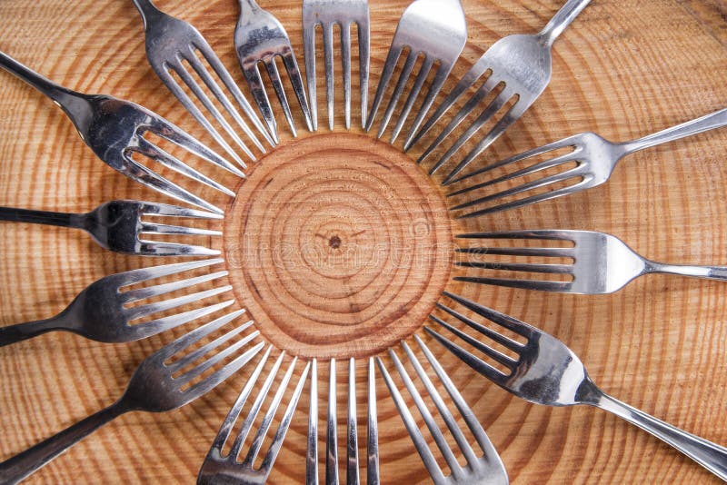 Sets of forks stock image. Image of setting, food, pine - 47221505