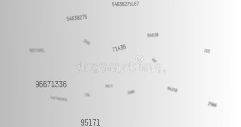 Sets of Numbers Changing at a Fast Pace Floating Away in a Vast Empty ...