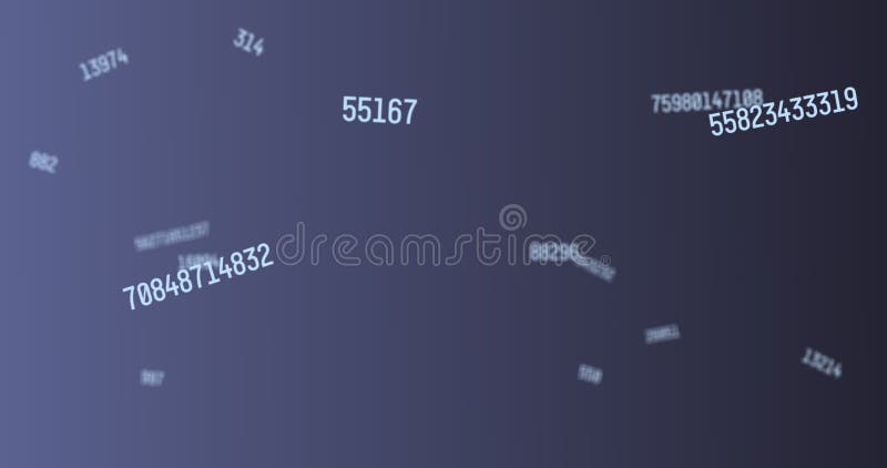 Sets of Numbers Changing at a Fast Pace Moving Towards the Left in a ...