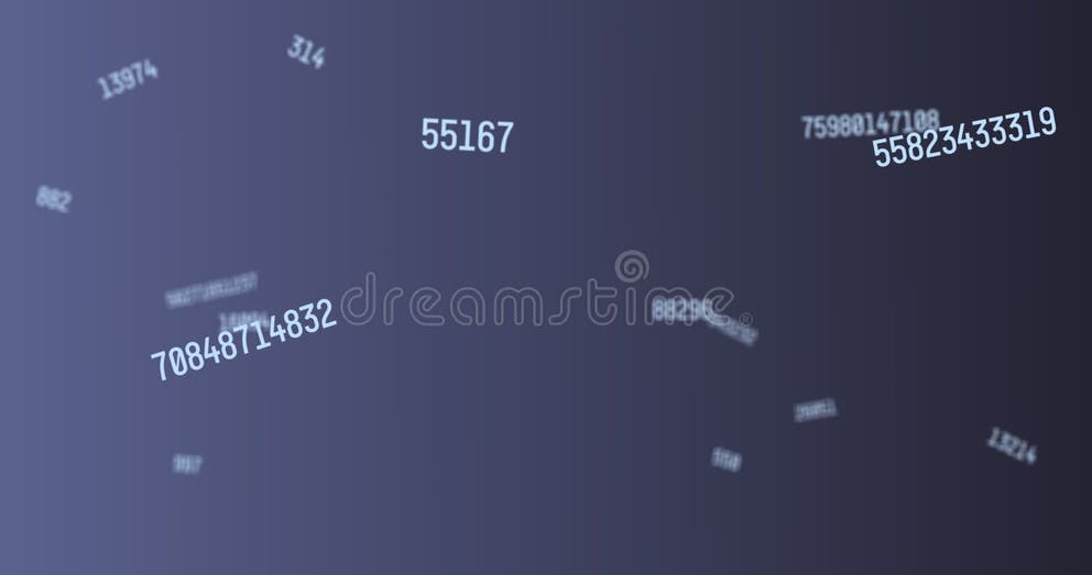 Sets of Numbers Changing at a Fast Pace Moving Towards the Left in a ...