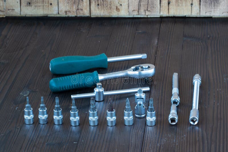 Sets of Various Tools for Performing Numerous Works Stock Photo - Image ...
