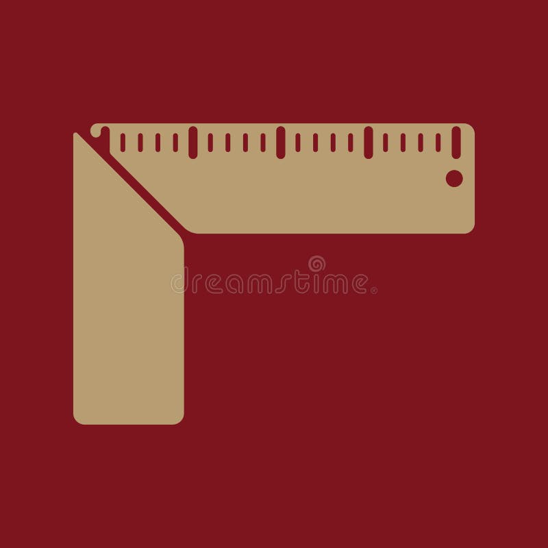 The Setsquare Icon. Building Square Symbol Stock Vector - Illustration ...