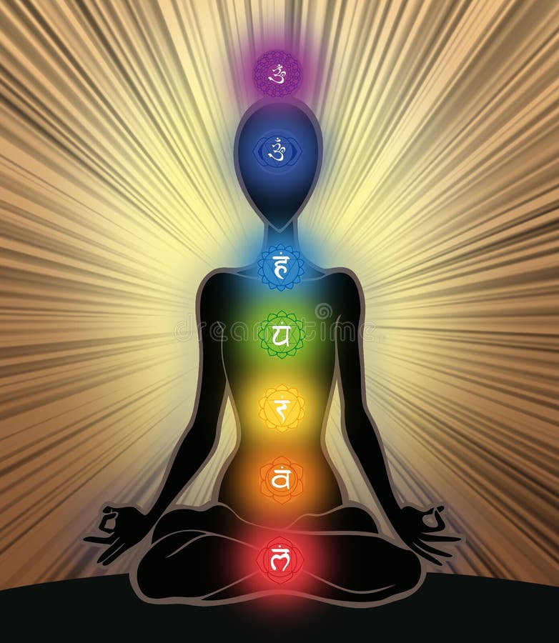 Sette chakras illustrazione di stock. Illustrazione di tibet - 32103079
