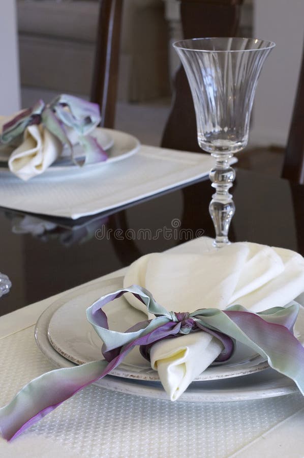 Fancy dinner table setting stock photo. Image of fancy - 12930104