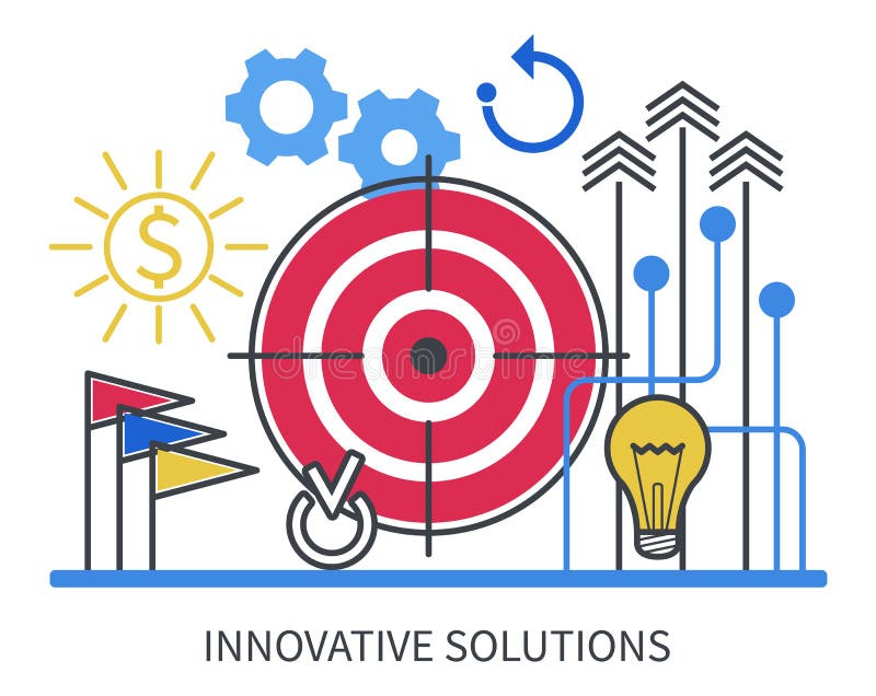Innovative Solutions Concept. Stock Vector - Illustration of strategy ...