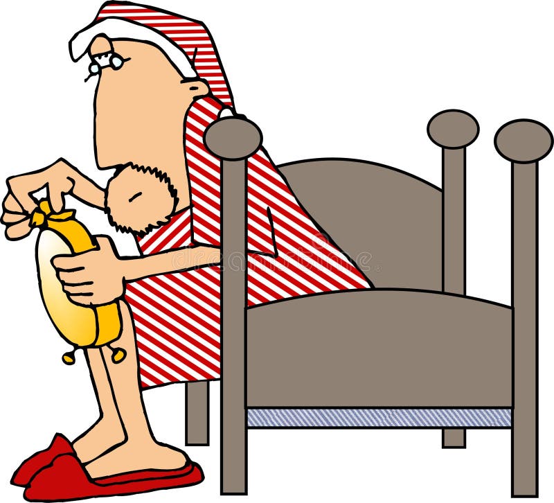 Setting the Alarm Clock stock illustration. Illustration of gown - 41332