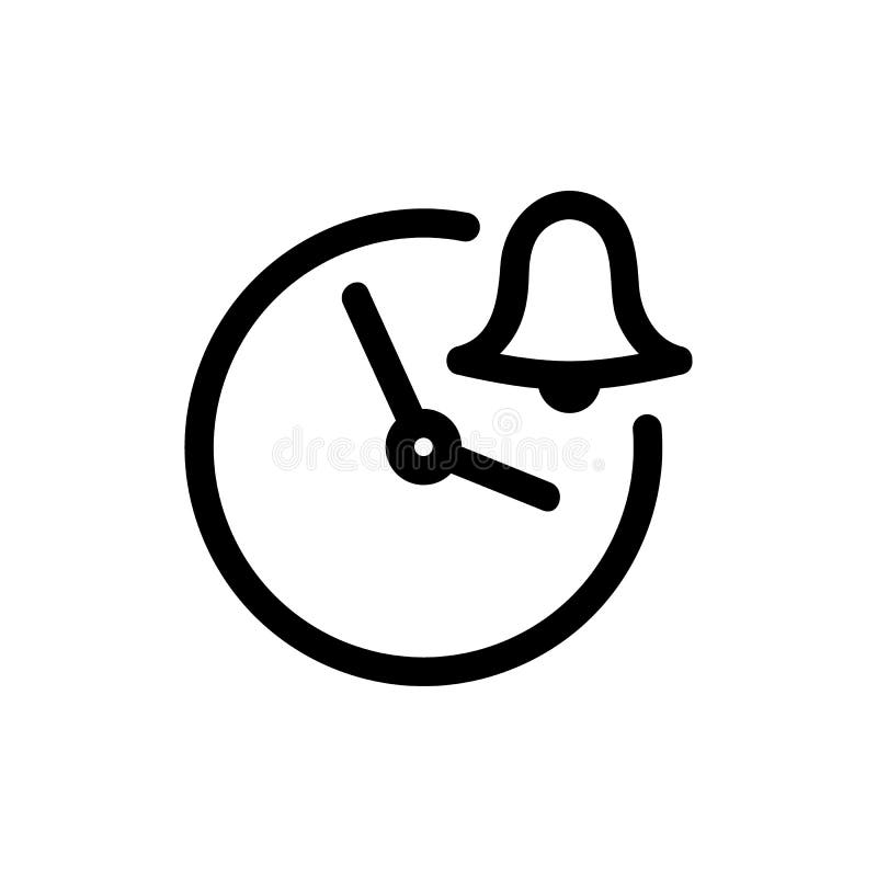 Setting the Alarm Clock Icon Vector. Isolated Contour Symbol ...