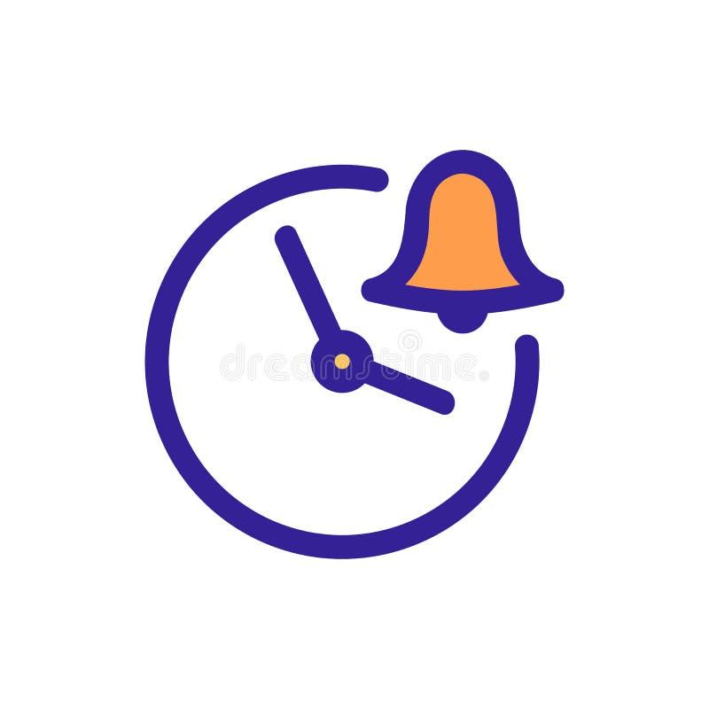 Setting the Alarm Clock Icon Vector. Isolated Contour Symbol ...