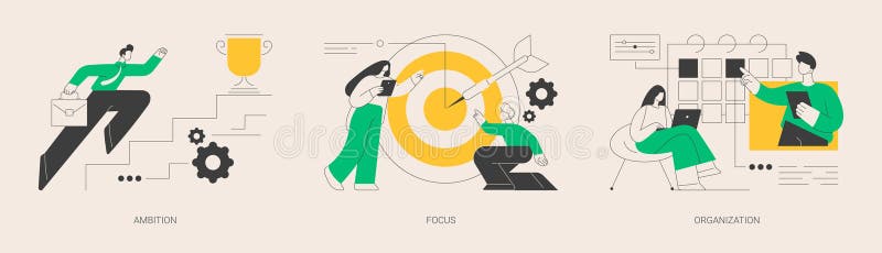 Setting Big Goal Abstract Concept Vector Illustrations. Stock Vector ...