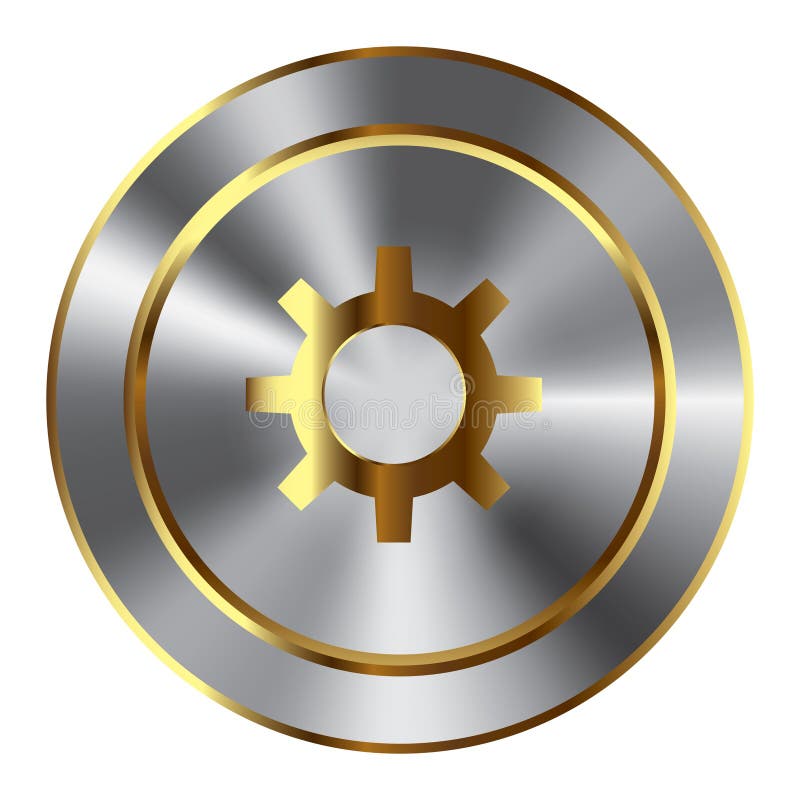 Setting Button. Vector Illustration Decorative Design Stock Vector ...