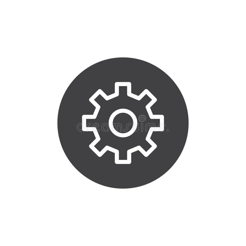 Setting button icon vector stock vector. Illustration of gear - 108451354
