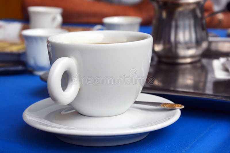 Setting of coffe cups stock image. Image of morning, espresso - 58068757