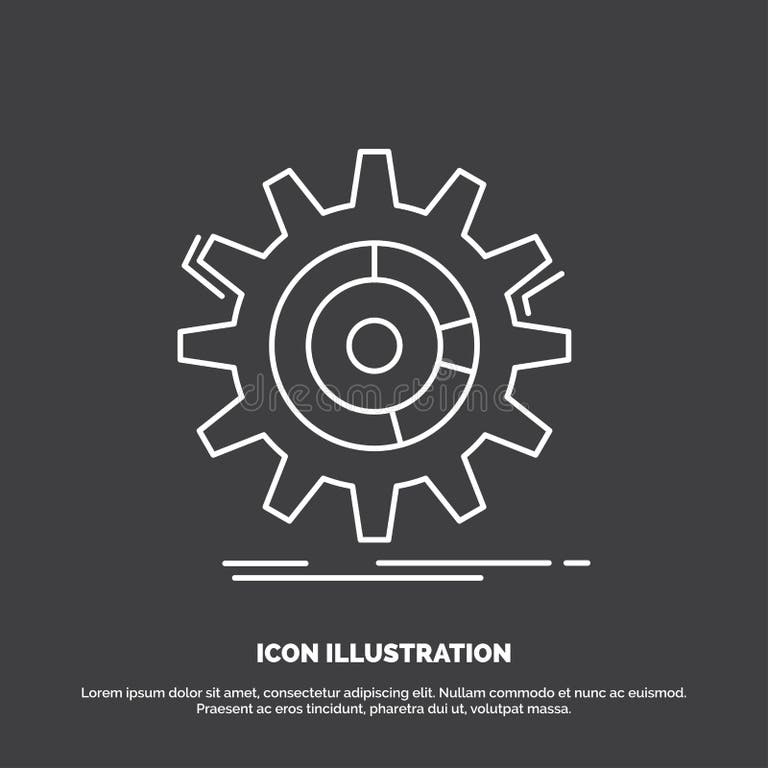 Setting, Data, Management, Process, Progress Icon. Line Vector Symbol for UI and UX, Website or ...