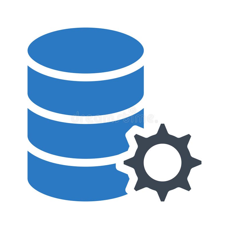 Setting Database Glyph Color Flat Vector Icon Stock Vector ...