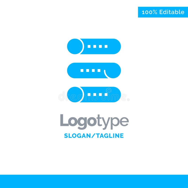 Setting, Device, Switch, On Off Blue Business Logo Template Stock ...