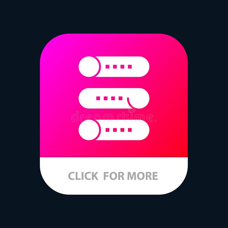 Setting, Device, Switch, on Off Mobile App Icon Design Stock Vector ...