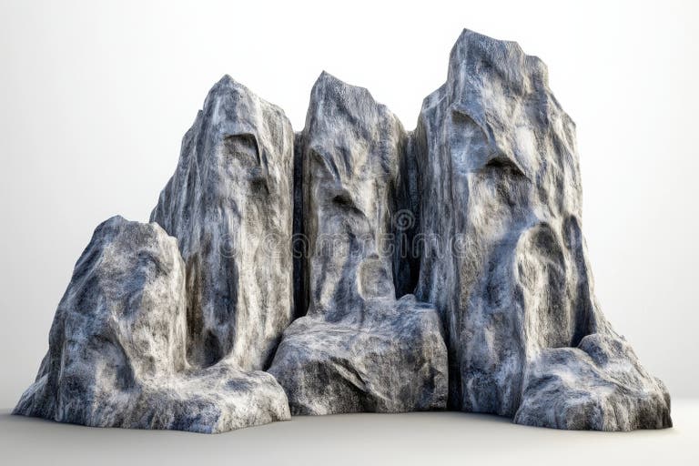 Unique Rock Formations in a High Quality Studio Setting with Realistic ...
