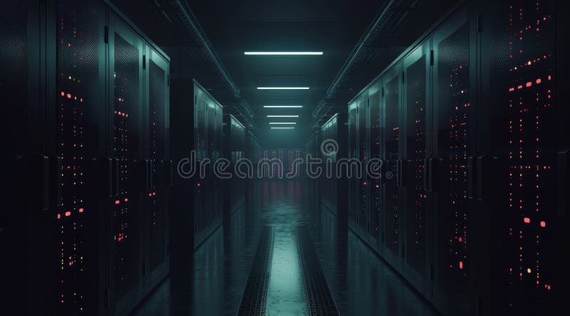 The Setting Features a Mysterious Server Room Adorned with Intriguing ...
