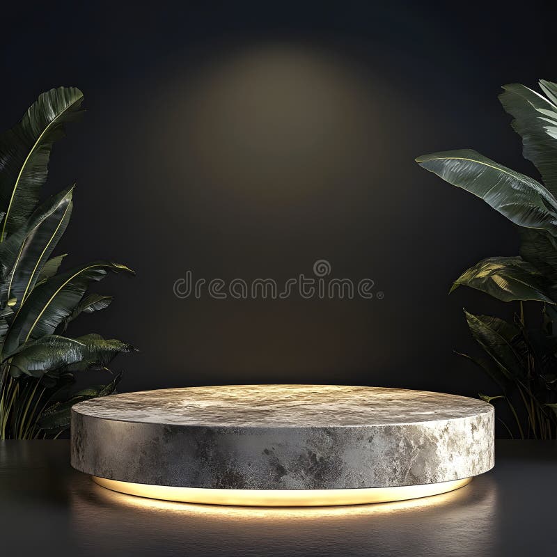 This Setting Features a Round Display Platform Illuminated from Beneath ...