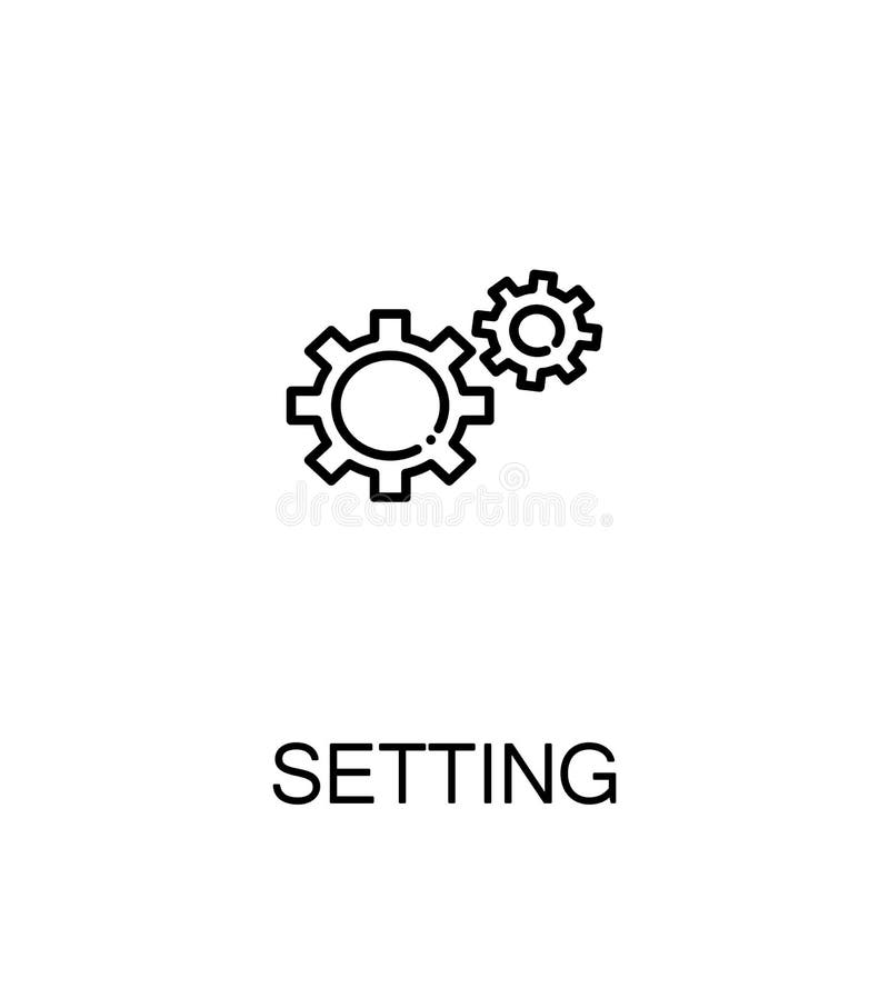 Setting flat icon stock vector. Illustration of progress - 85531357