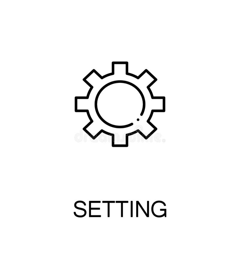 Setting flat icon stock vector. Illustration of element - 85531392