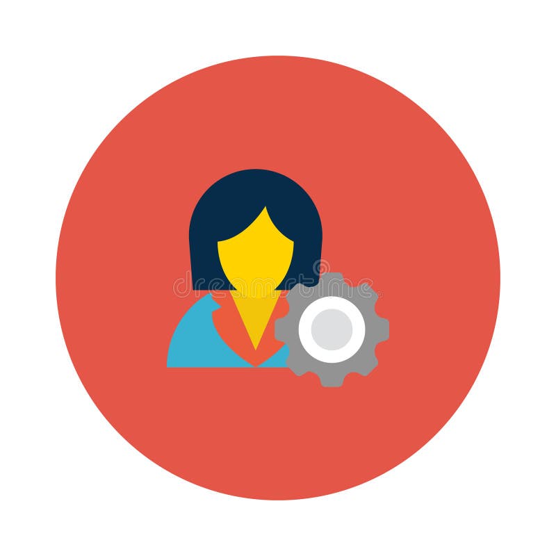 Setting flat vector icon stock vector. Illustration of cogwheel - 157482242