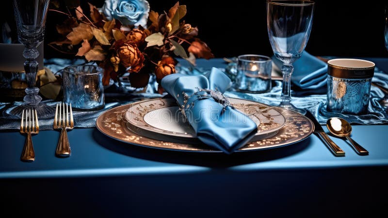 Setting foil blue stock illustration. Illustration of stylish - 361575591