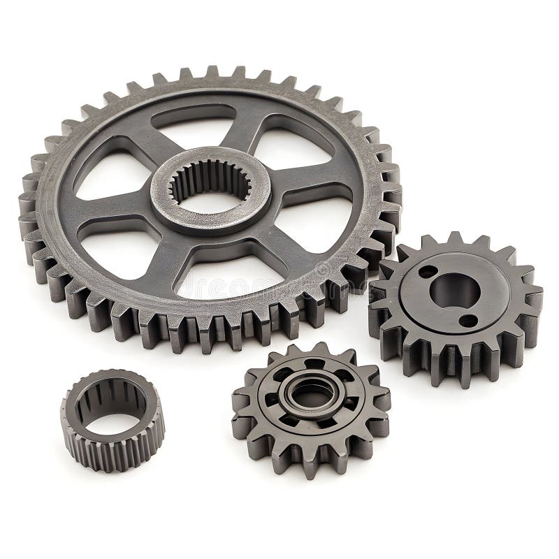 Setting Gear Configuration Isolated on White Background Stock ...