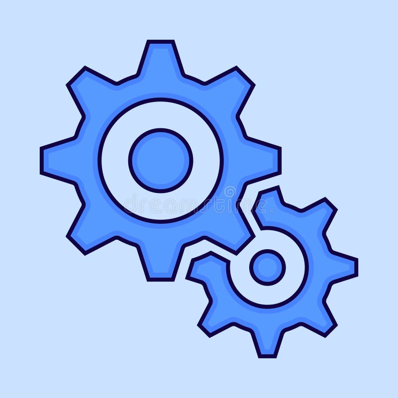 Setting Gear Illustration Vector. Setting Gear Icon Vector Stock Vector ...