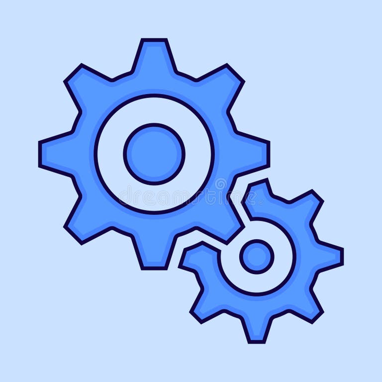Setting Gear Illustration Vector. Setting Gear Icon Vector Stock Vector ...