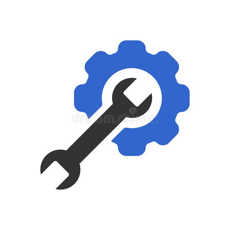 Setting, gear, wrench icon stock vector. Illustration of repair - 221021443