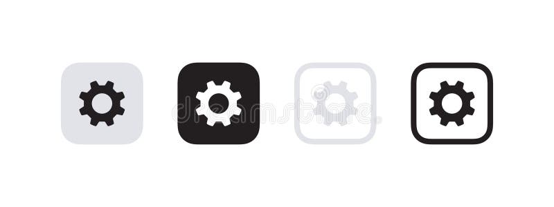 Setting Gears Icons. Gear Signs. Cogwheel Icons Stock Illustration ...