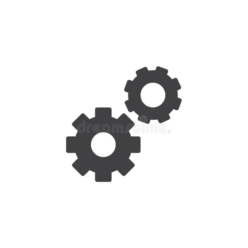 Setting Gears Vector Icons Set Stock Vector - Illustration of ...