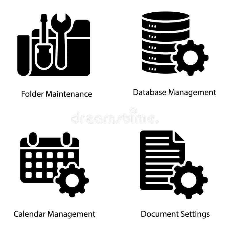 Setting glyph icons stock vector. Illustration of mixer - 132940211